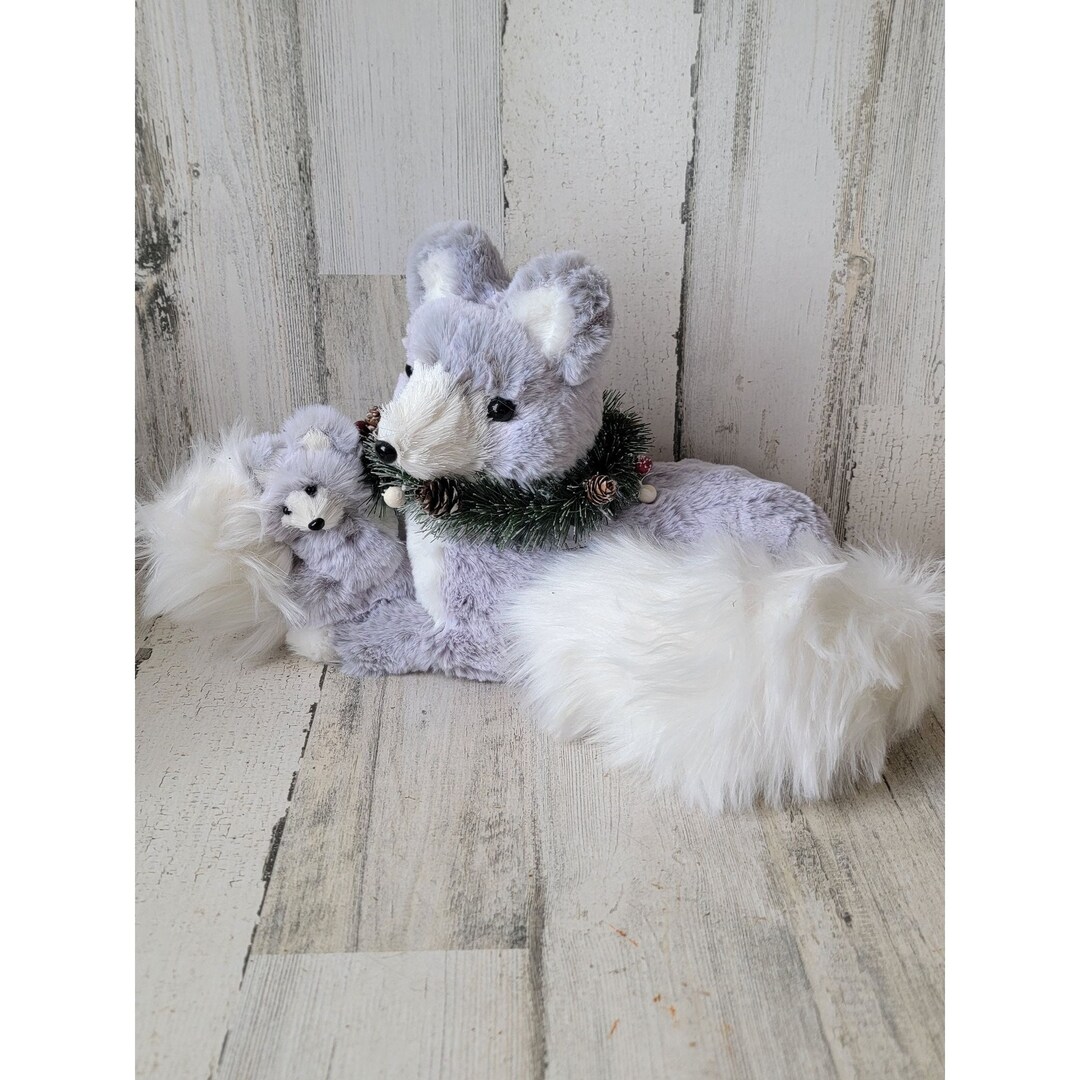 Bottle Brush Arctic Fox Baby Wolf Puppy Xmas Home Decor - Etsy