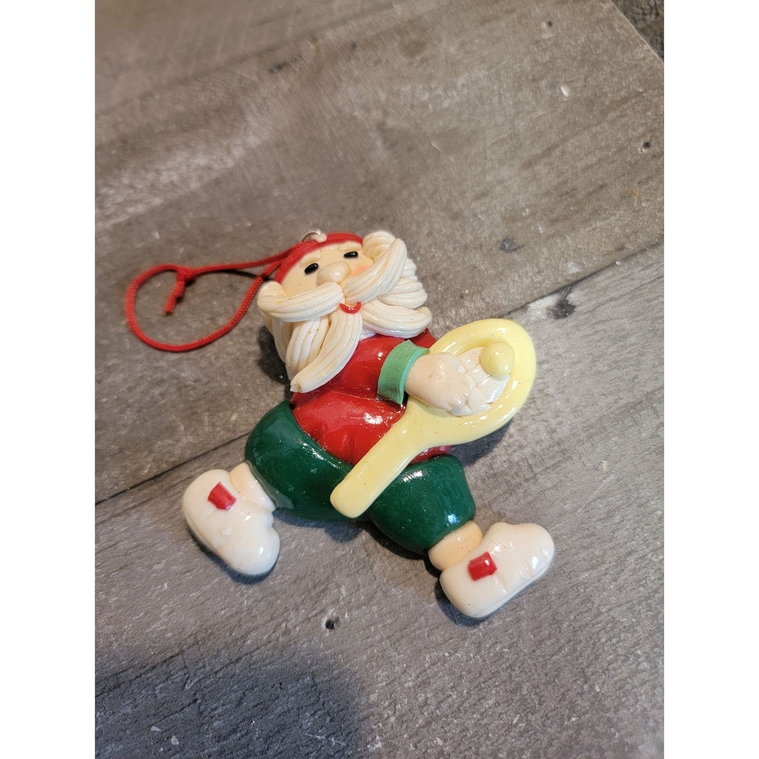 Santa Playing Tennis Sport Ornament Xmas - Etsy