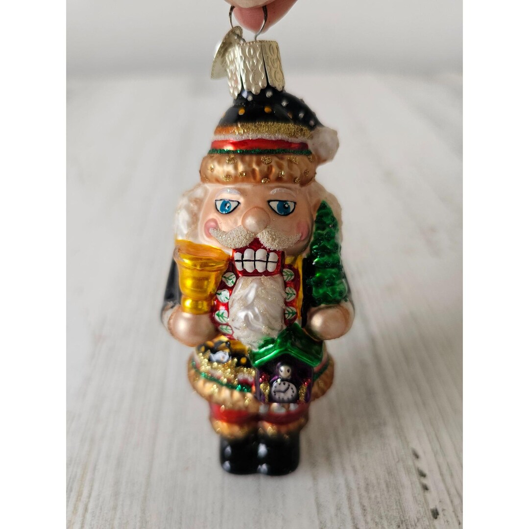 Old World OWC Nutcracker Clock Fell Glass Ornament Xmas Tree - Etsy