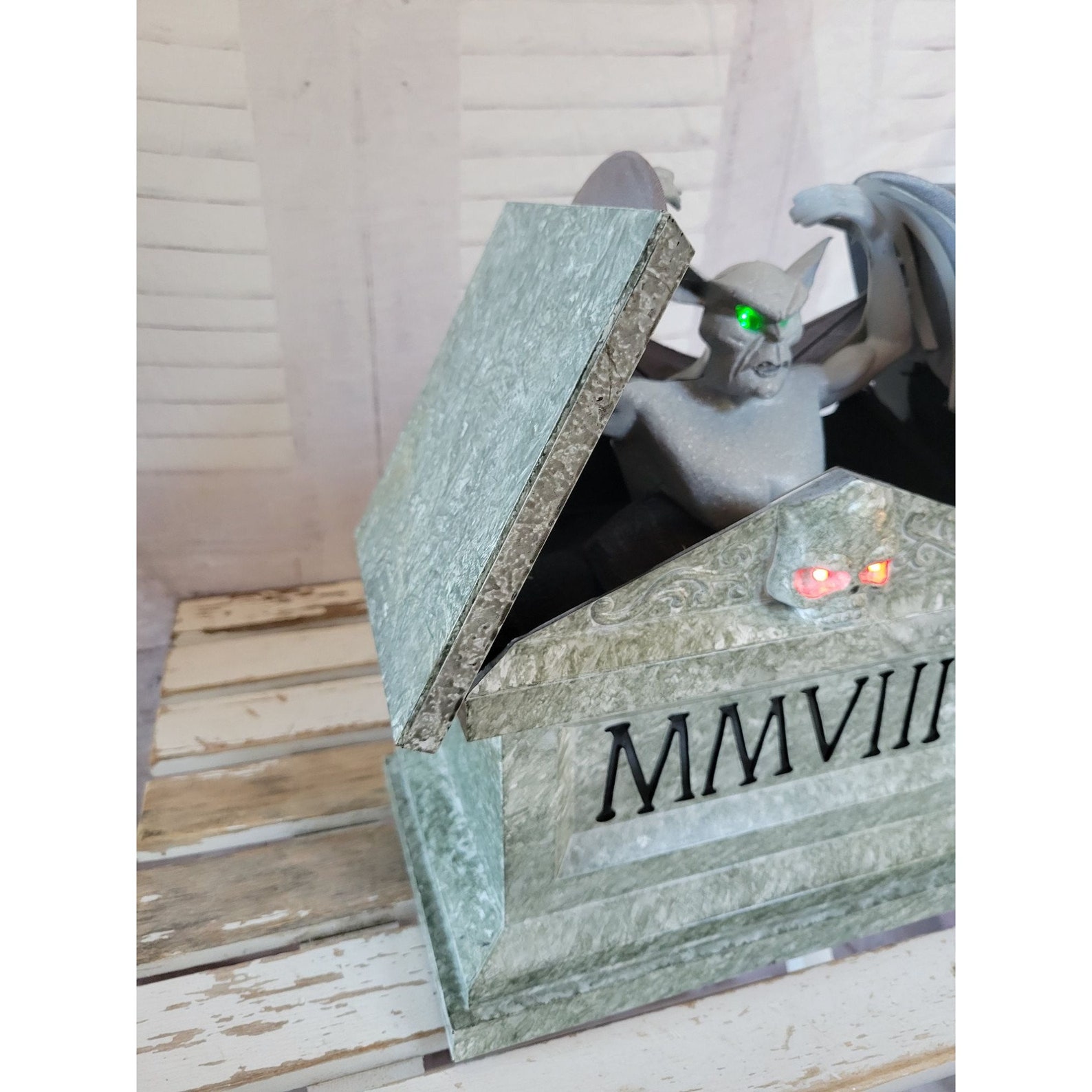 Gemmy Animated Gargoyle Tombstone Halloween Prop Home Animated Sound - Etsy