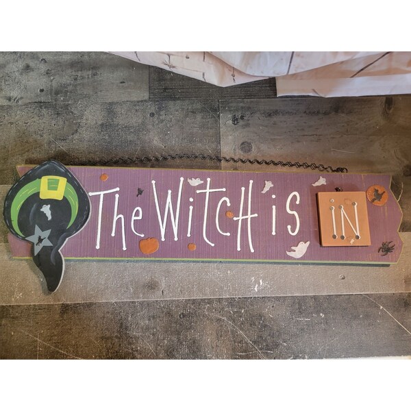 The Witch is Out Sign - Etsy
