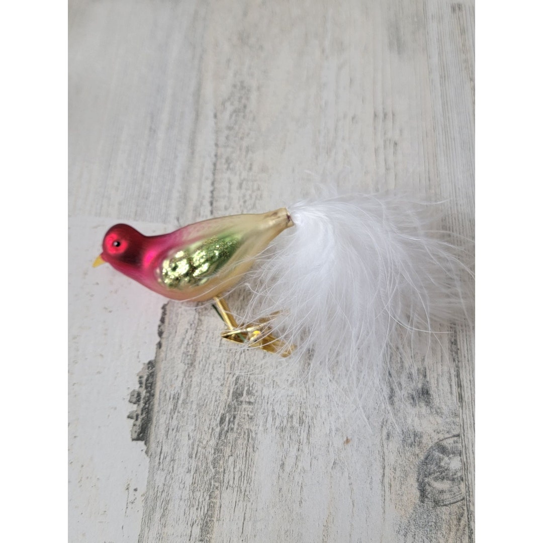 Glitter Yellow Red Cardinal Bird Clip on Ornament Xmas Decor - Etsy