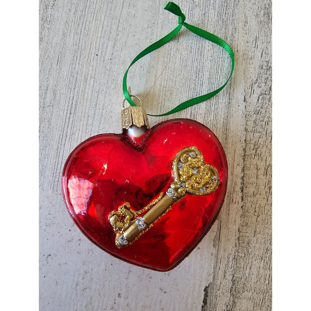 OWC Old World Heart Locket Glass Part Ornament Valentine's - Etsy