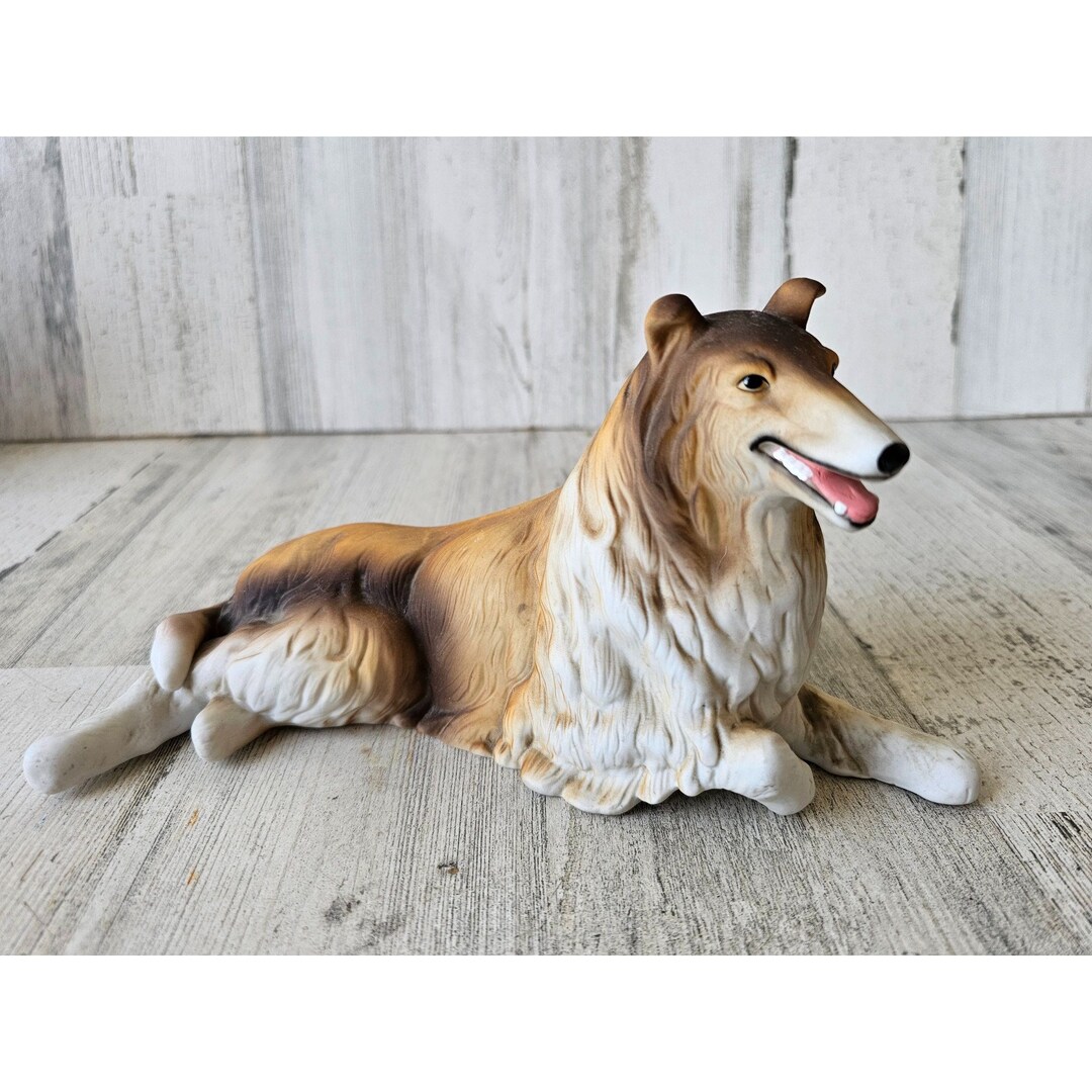 Aldon Collie Sheltie Porcelain Dog Puppy Statue Figurine - Etsy