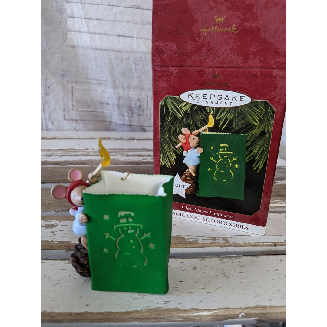 Hallmark Chris Mouse Luminara Light up Ornament Xmas Holiday Tree 13th ...