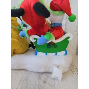 Gemmy Disney Pluto Mickey Mouse Donald AS IS Plush Animated Xmas Figure ...