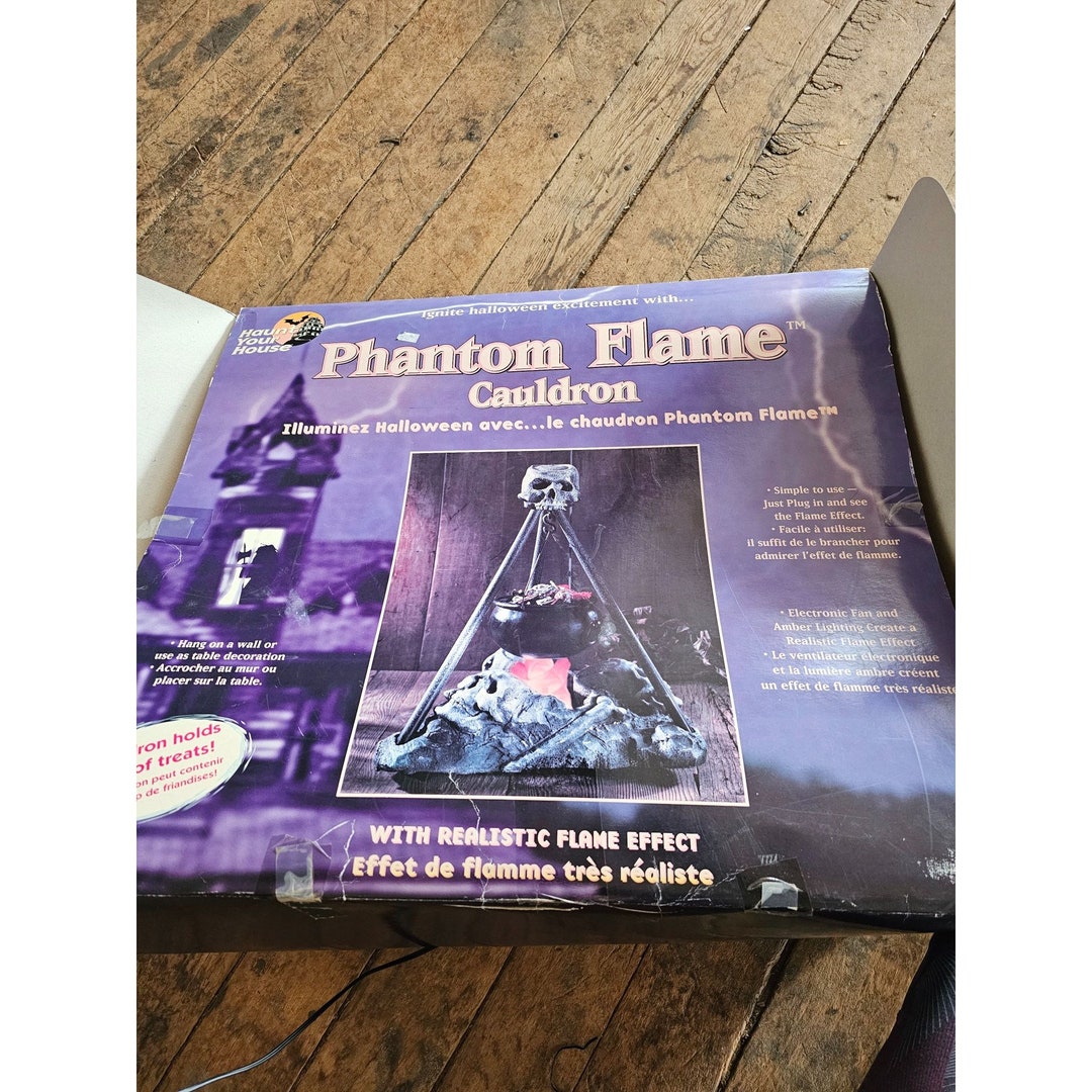 Paper Magic Phantom Flame Cauldron Halloween Prop Life-size Light up ...
