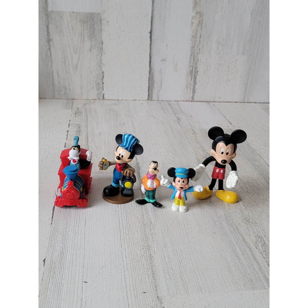 Mickey Mouse Train Conductor Goofy Set Play Disney Toy Figure - Etsy