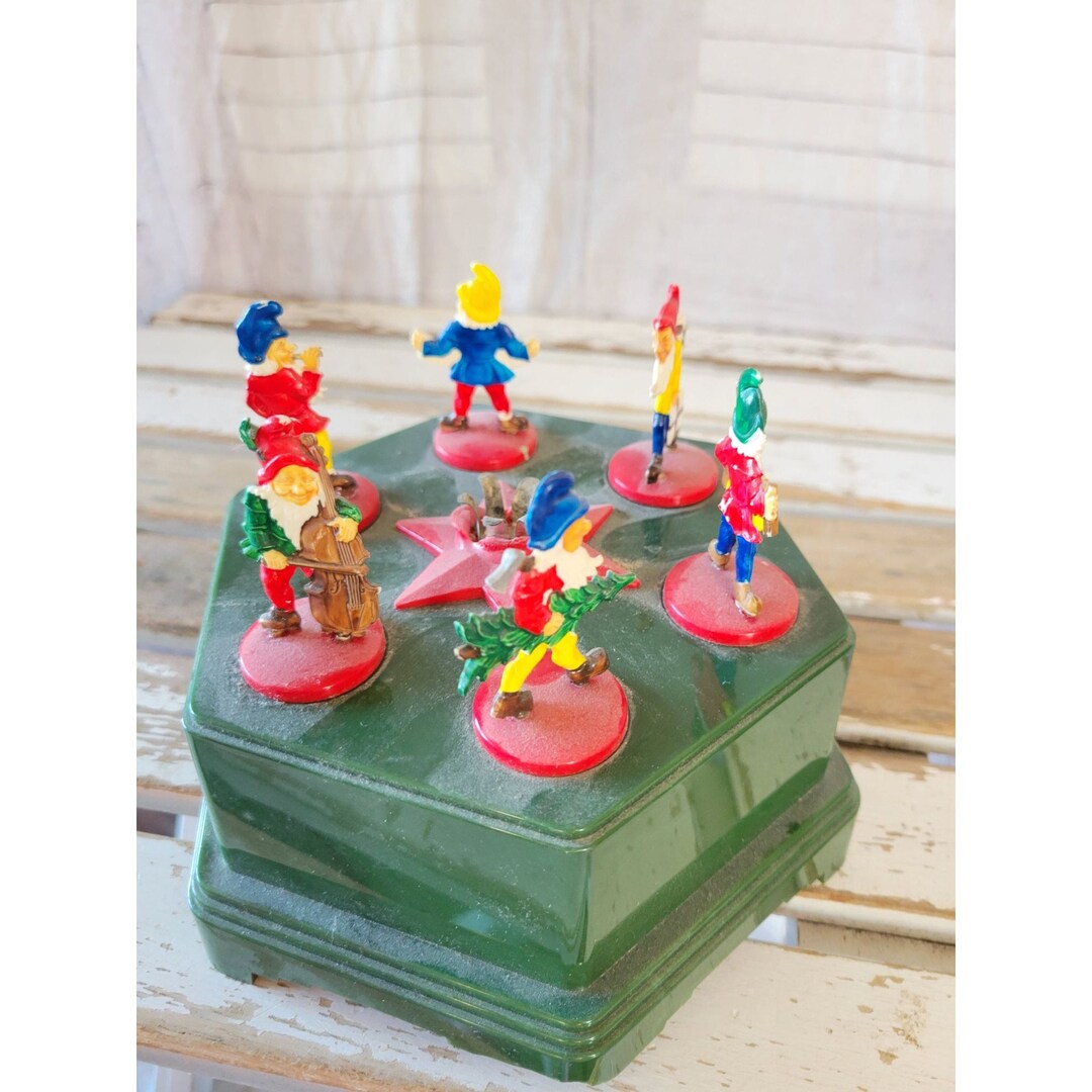Swiss Harmony Vintage Music Elf Box Musical Antique Animated Sound ...
