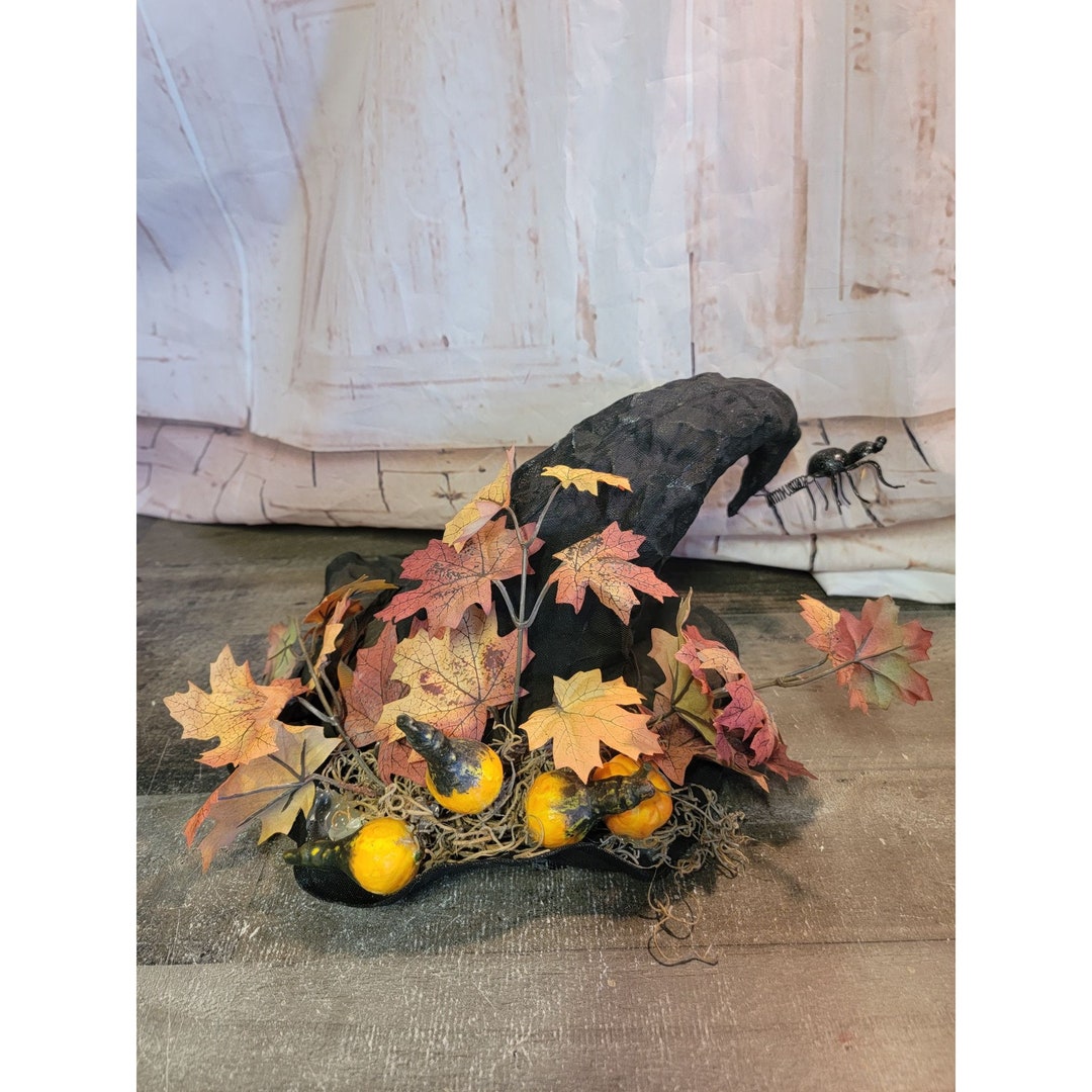 Witch Hat Spider Gourd Fall Leaf Home Decor Halloween - Etsy