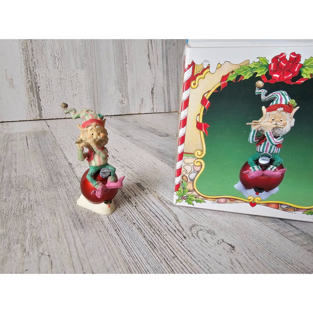 Enesco Tiddles Elf Ornament Sandi Zimnicki North Pole Village Figurine ...
