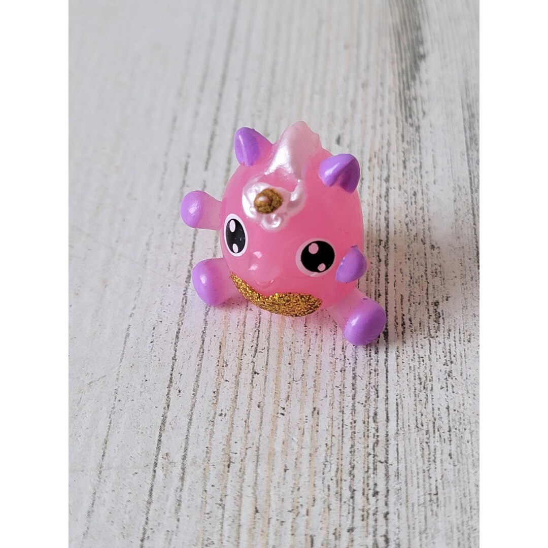 Pink SML Mini Unicorn Glitter Heart Toy Figure Pony - Etsy