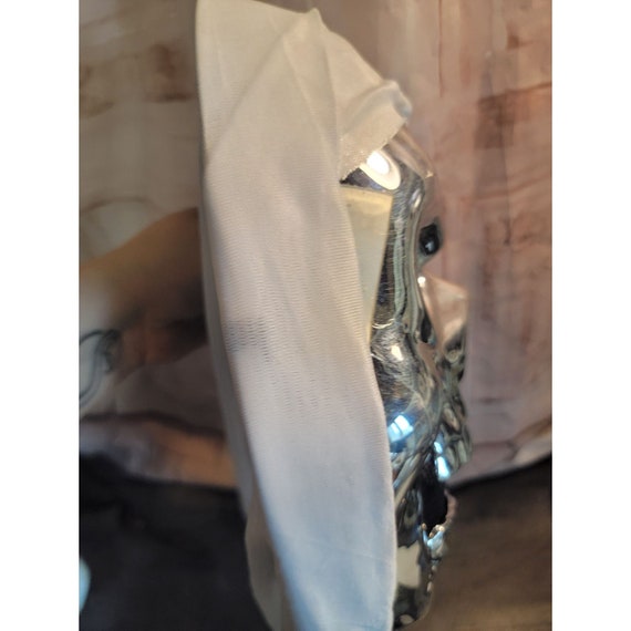 Shiny silver scary Halloween skeleton mask - Gem