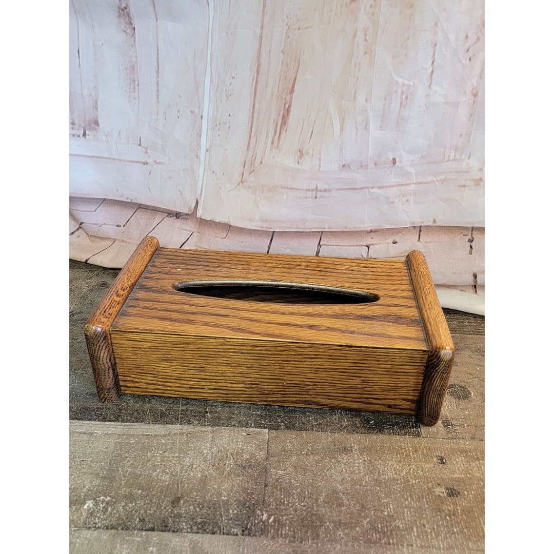 Wooden Brown Tissue Box Cover Home Decor Figure - Etsy