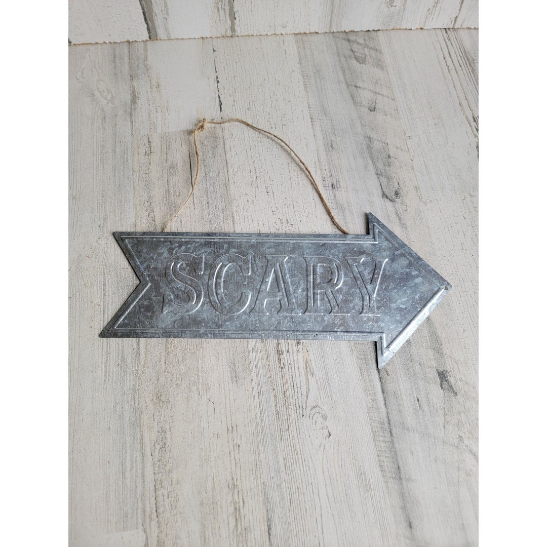 Scary Tin Arrow Sign Halloween Haunted House - Etsy