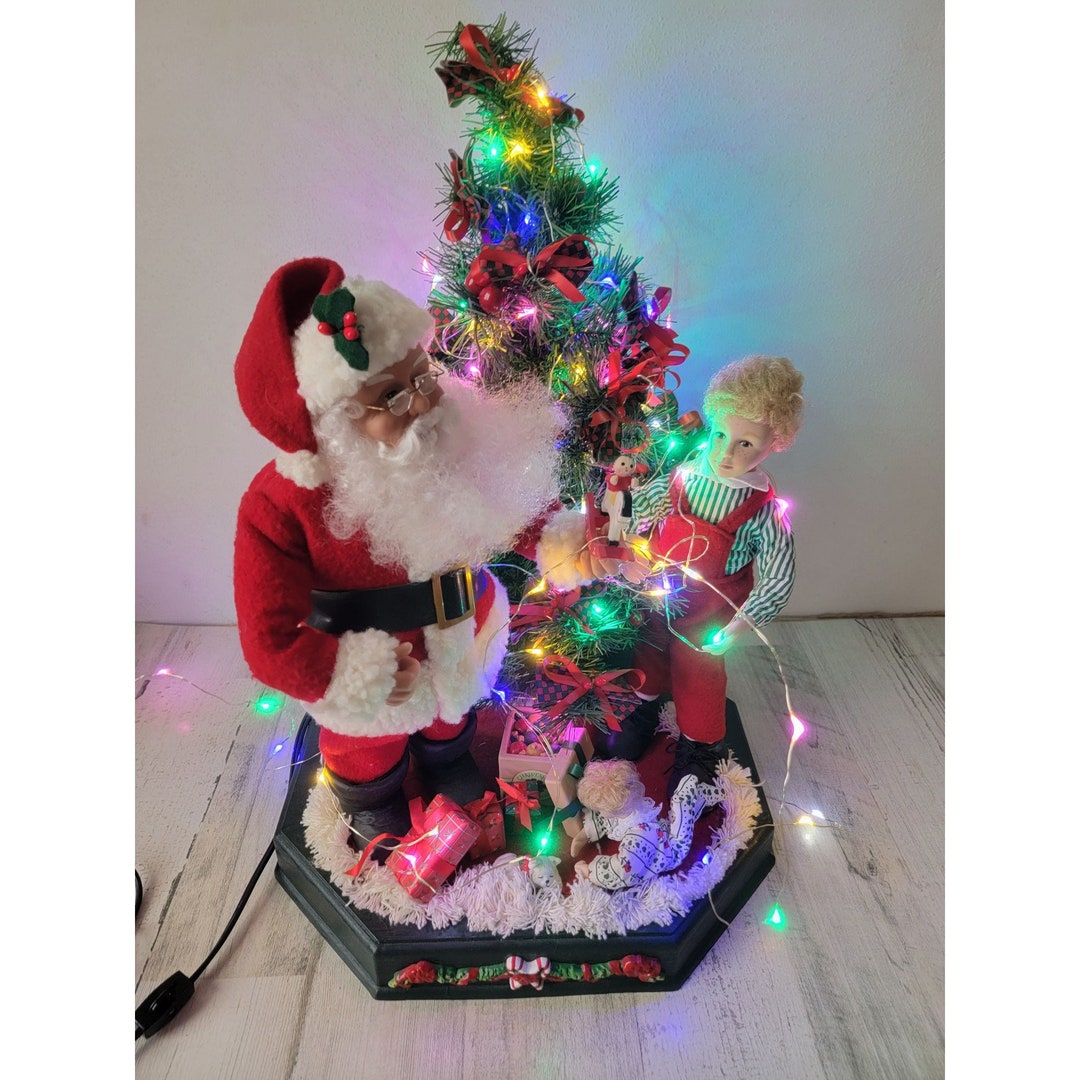Holiday Creations 1996 Santa Tree Gift Kid Animated Musical Xmas - Etsy