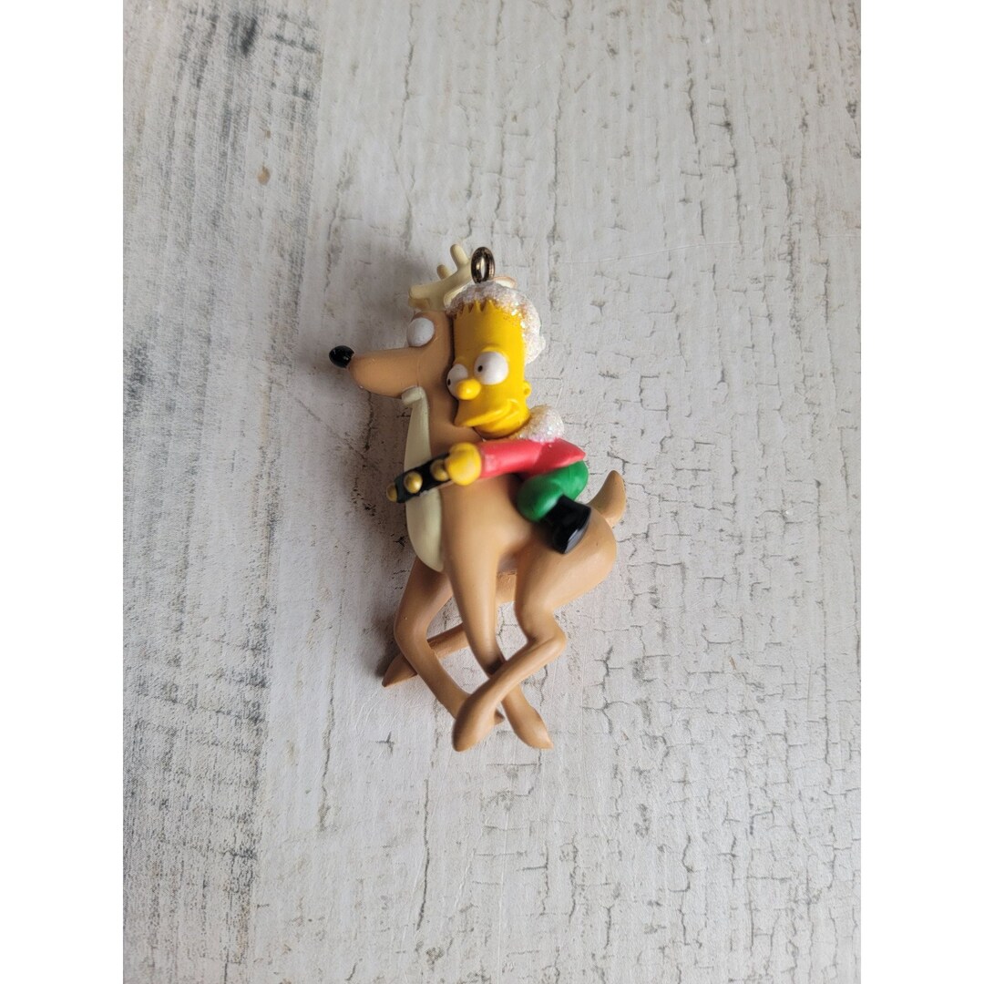 Simpsons Bar Riding Reindeer Glitter Ornament Xmas - Etsy