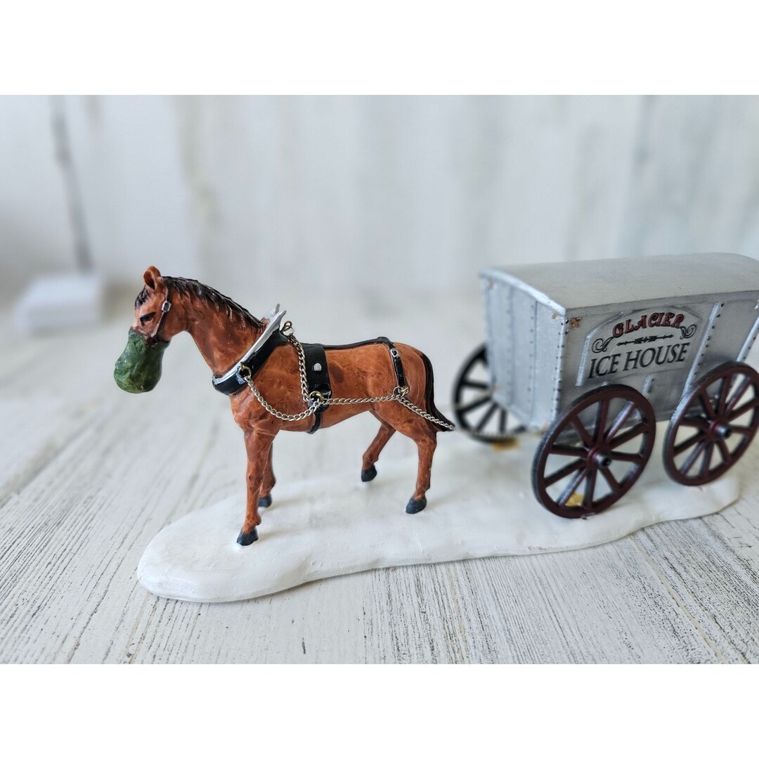 Lemax Horse Carriage Ice House Glacier Xmas Village Accessory Victorian ...