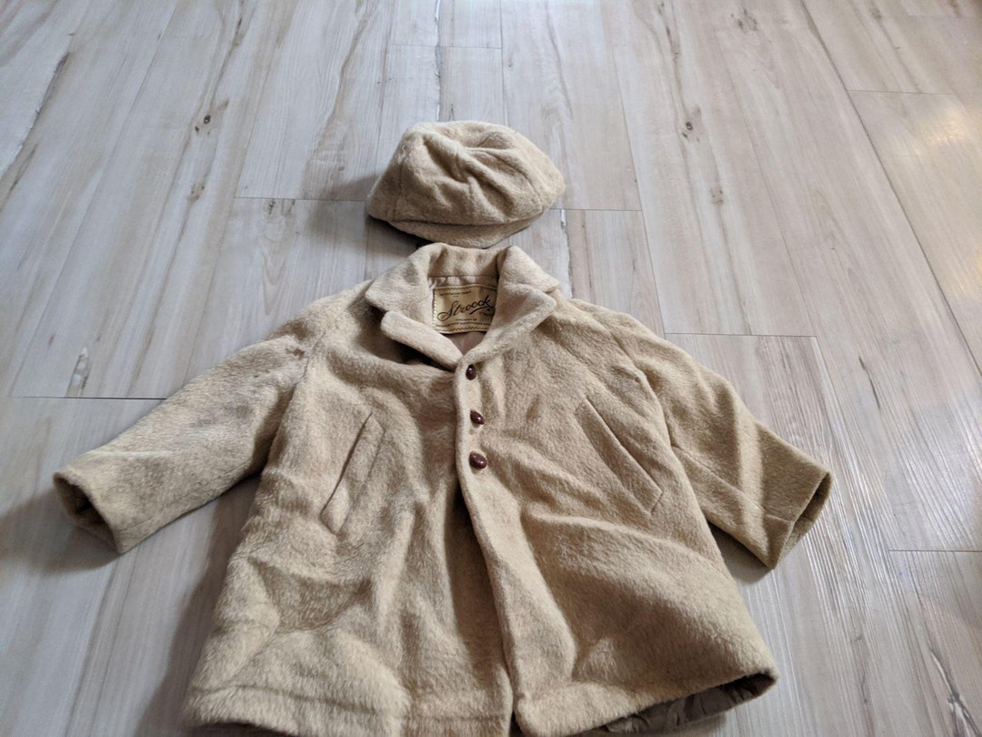 Stroock Vintage Wool Childs Coat Jacket Tan Doll With Hat - Etsy