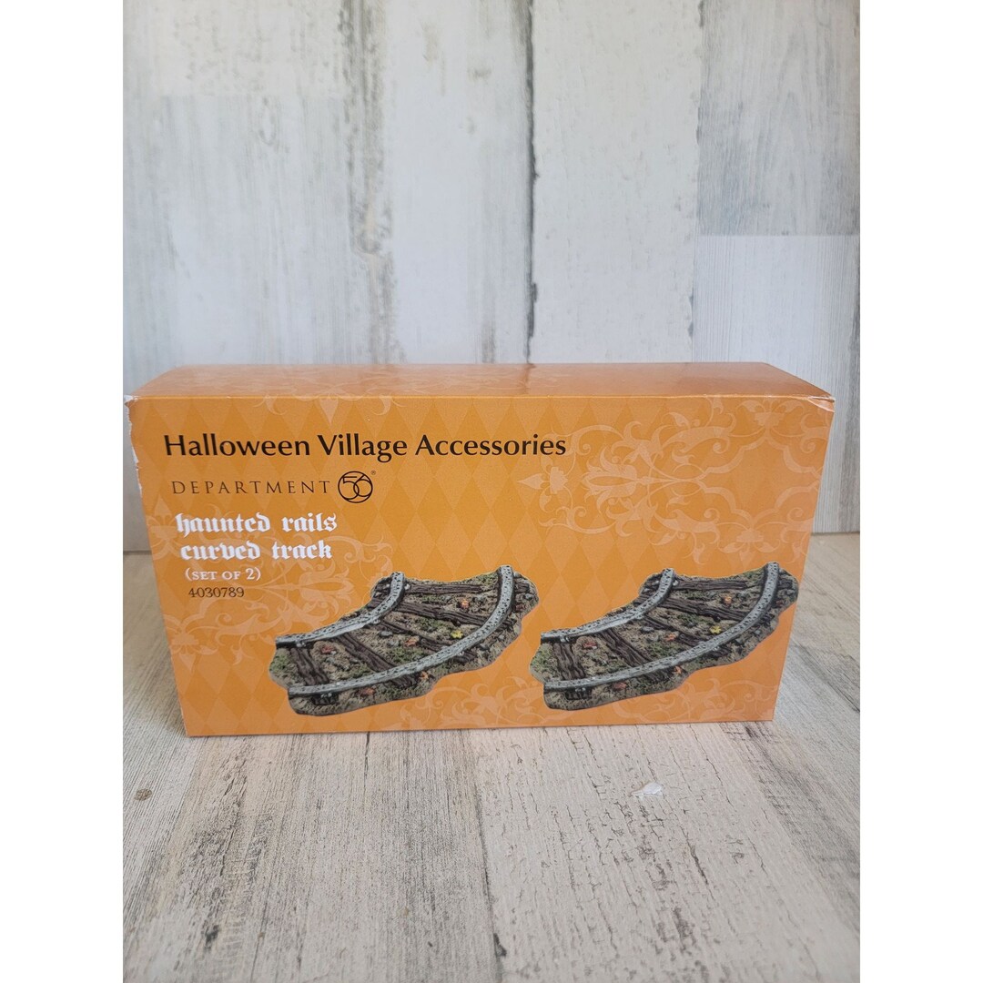 Dept 56 4030789 Haunted Rails Curved Track Halloween Village Accessory ...