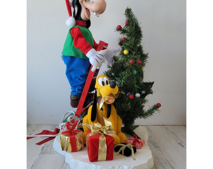 Santa's Best Goofy Tree Pluto Ladder Animated Motionette Xmas - Etsy