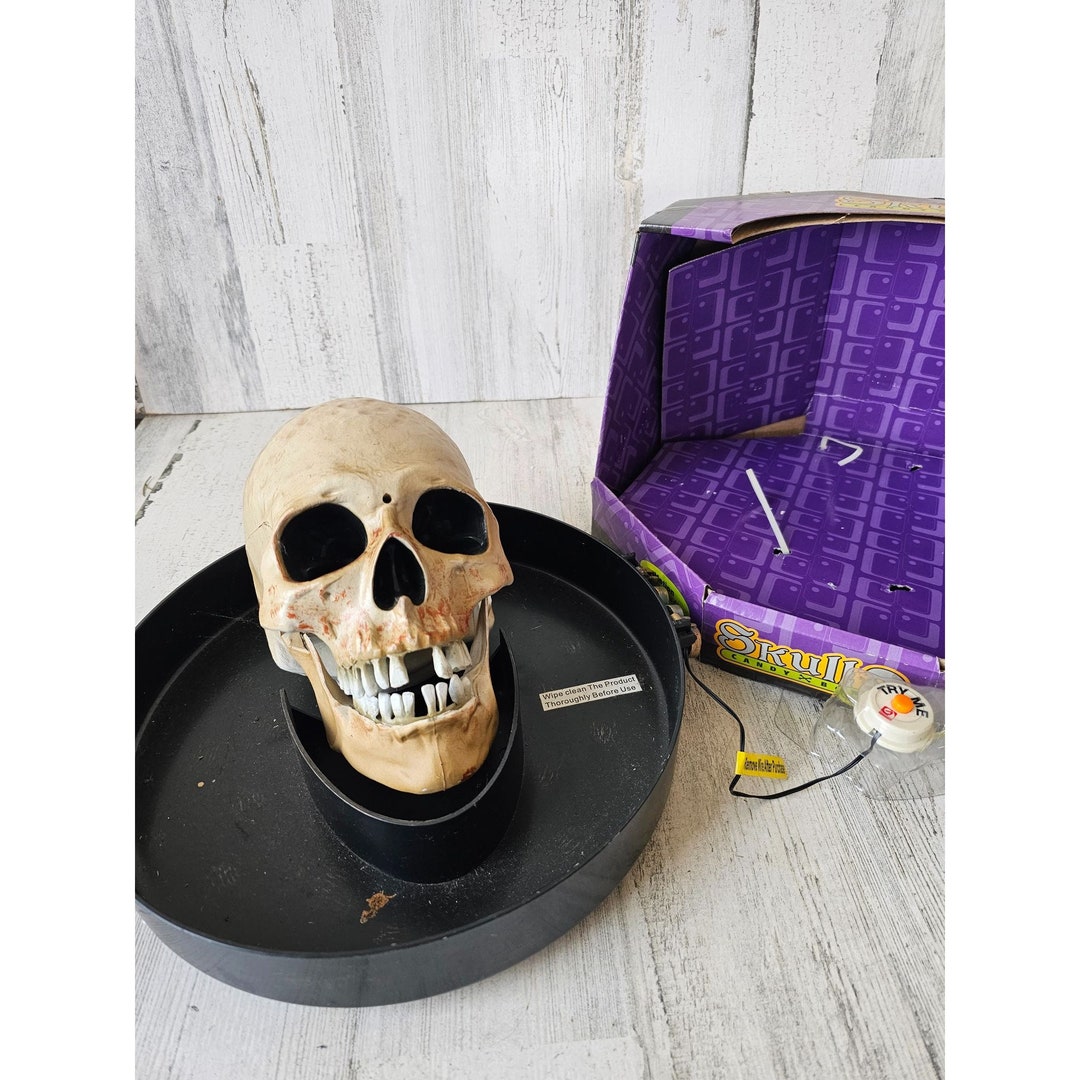 Gemmy Skull Candy Bowl Animated Light up Halloween Prop Sensor New - Etsy