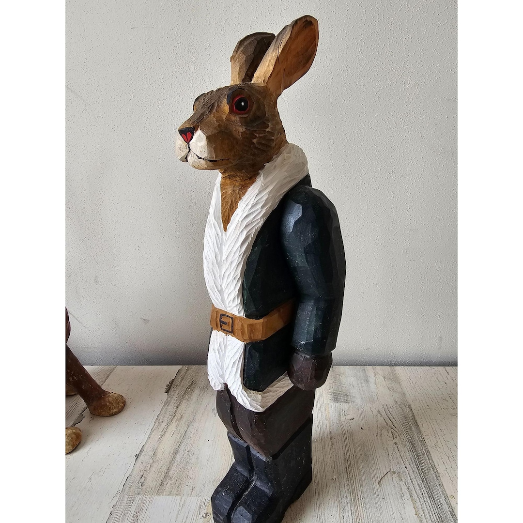Wooden Jointed Bunny Rabbit Shabby Chic Unique Easter Spring Decor ...