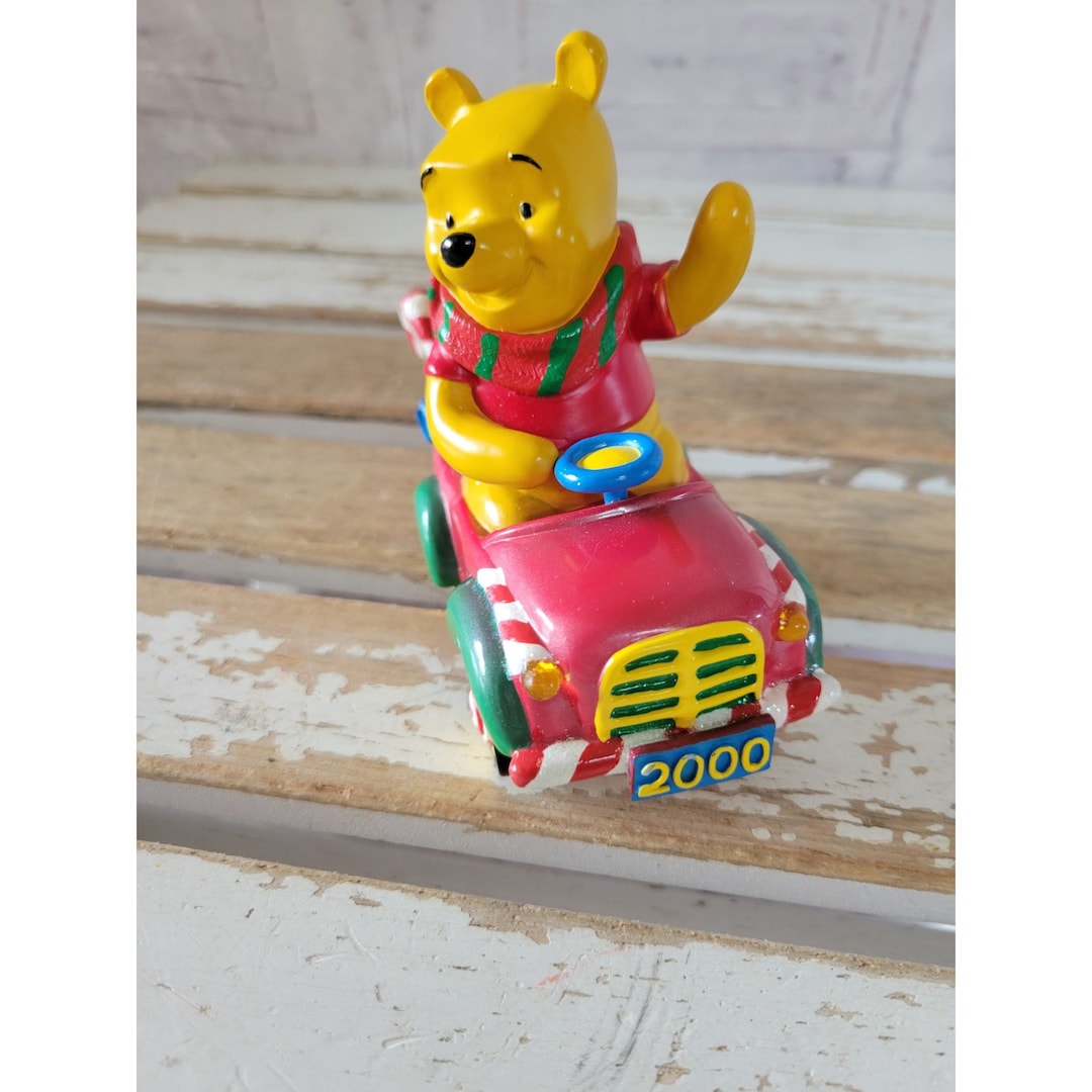 Winnie the Pooh Light up Car Milne Shephard Figurine Xmas Holiday Home ...