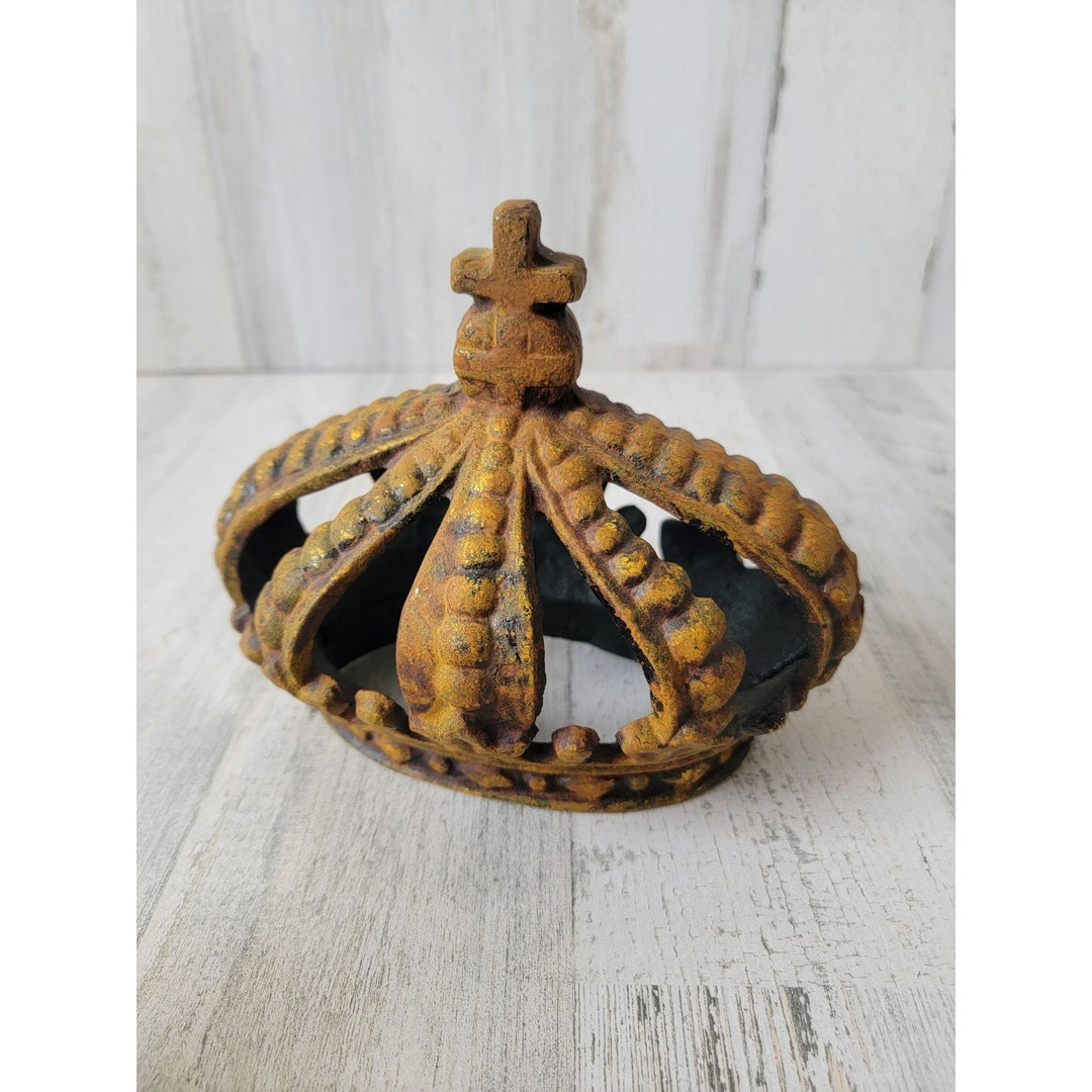 Rustic Metal Royal Crown British Home Decor Royalty Figure - Etsy