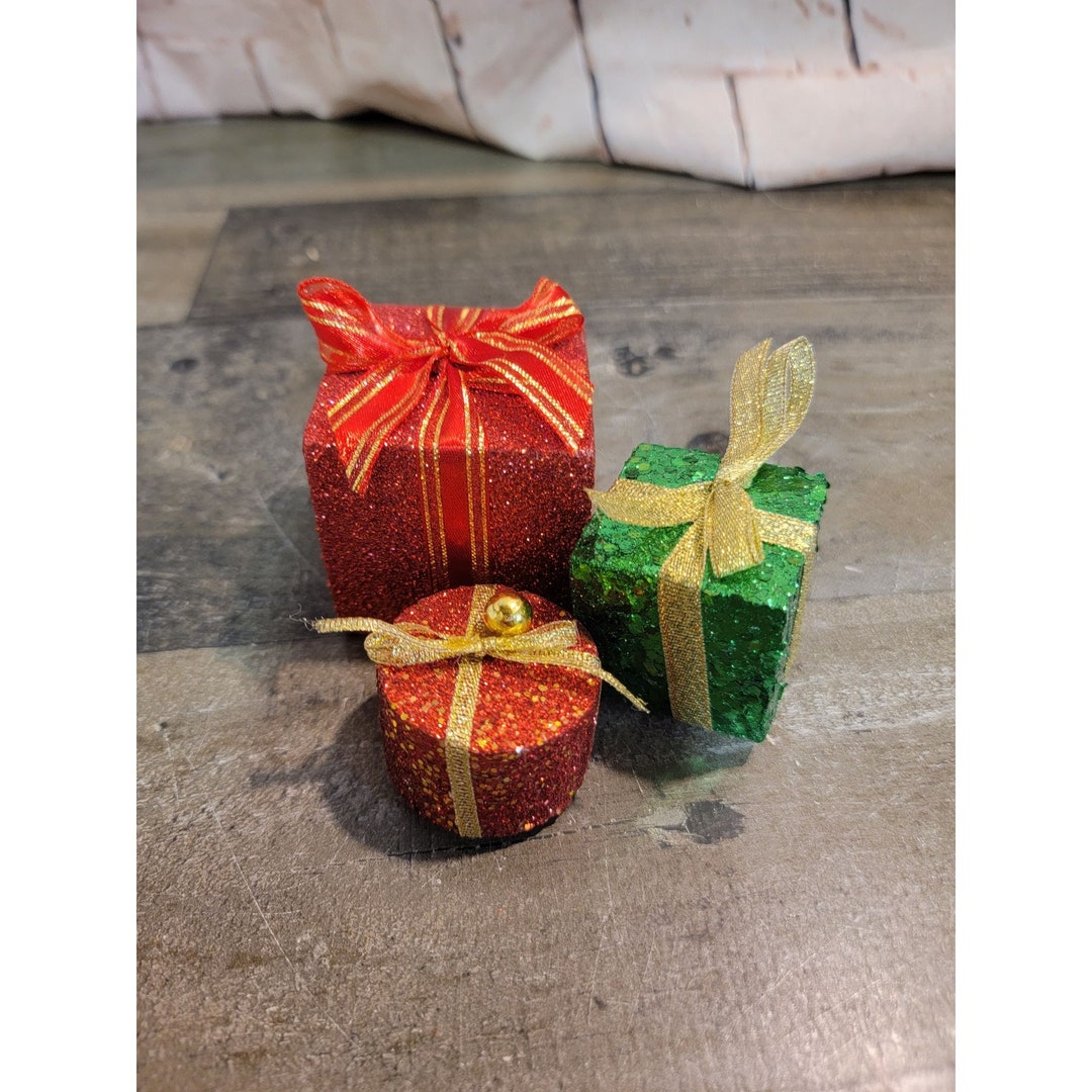 Styrofoam Present Red Green Box Decor Xmas - Etsy