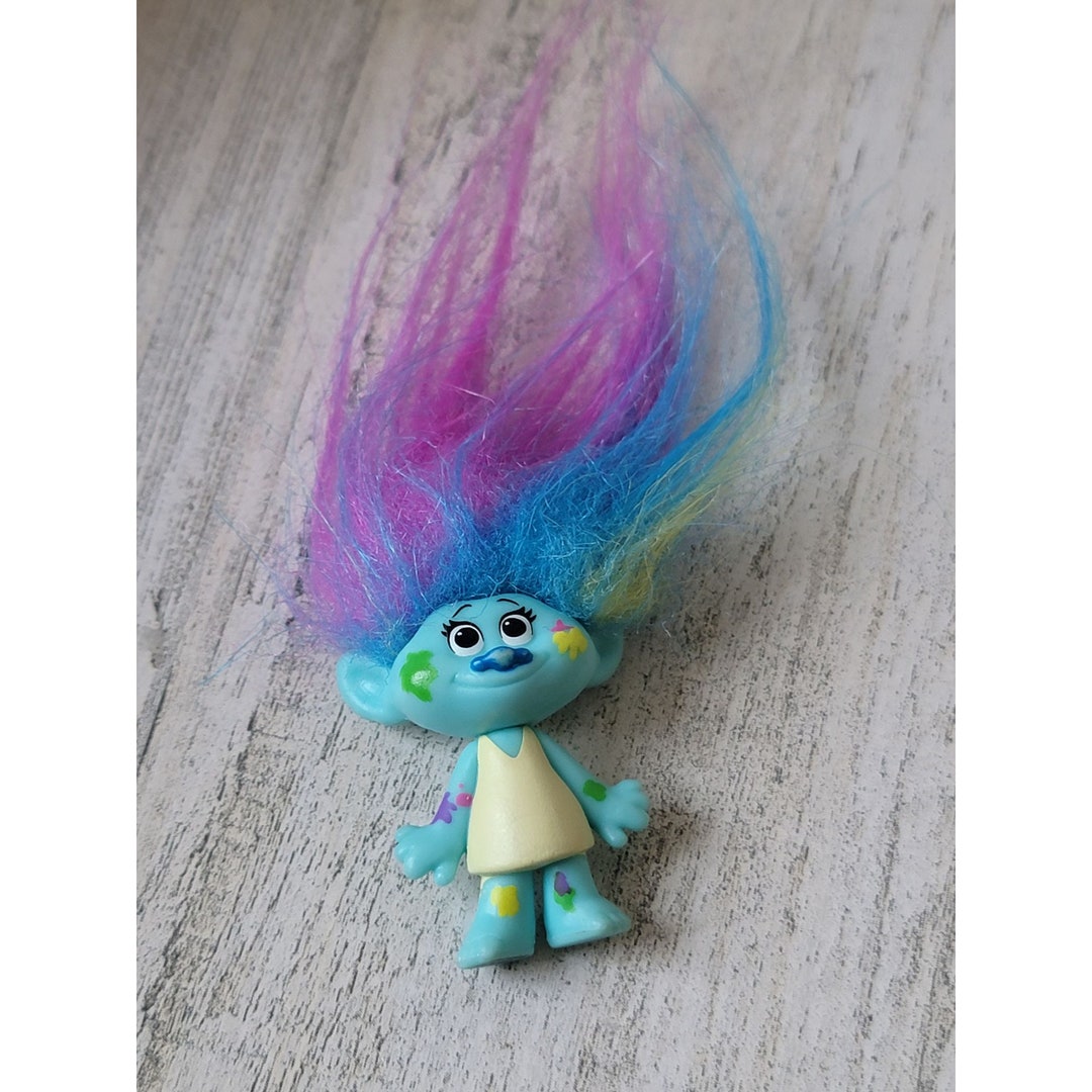 Dwa Trolls Mini Girl Purple Blue Doll Toy Figure - Etsy