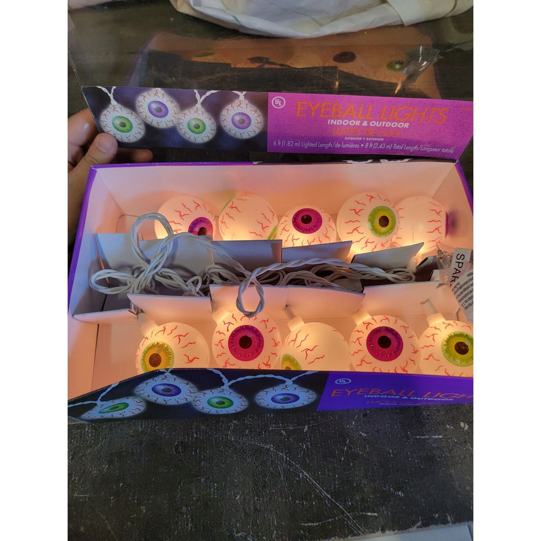 Amscan Halloween Eyeball String Lights Indoor Outdoor Scary - Etsy