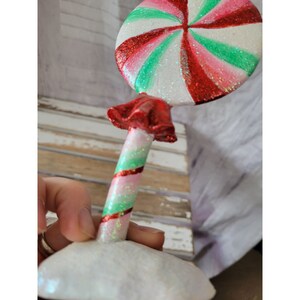 Candy Cane Gingerbread Large Home Xmas Decor as is Sparkle Glitter - Etsy