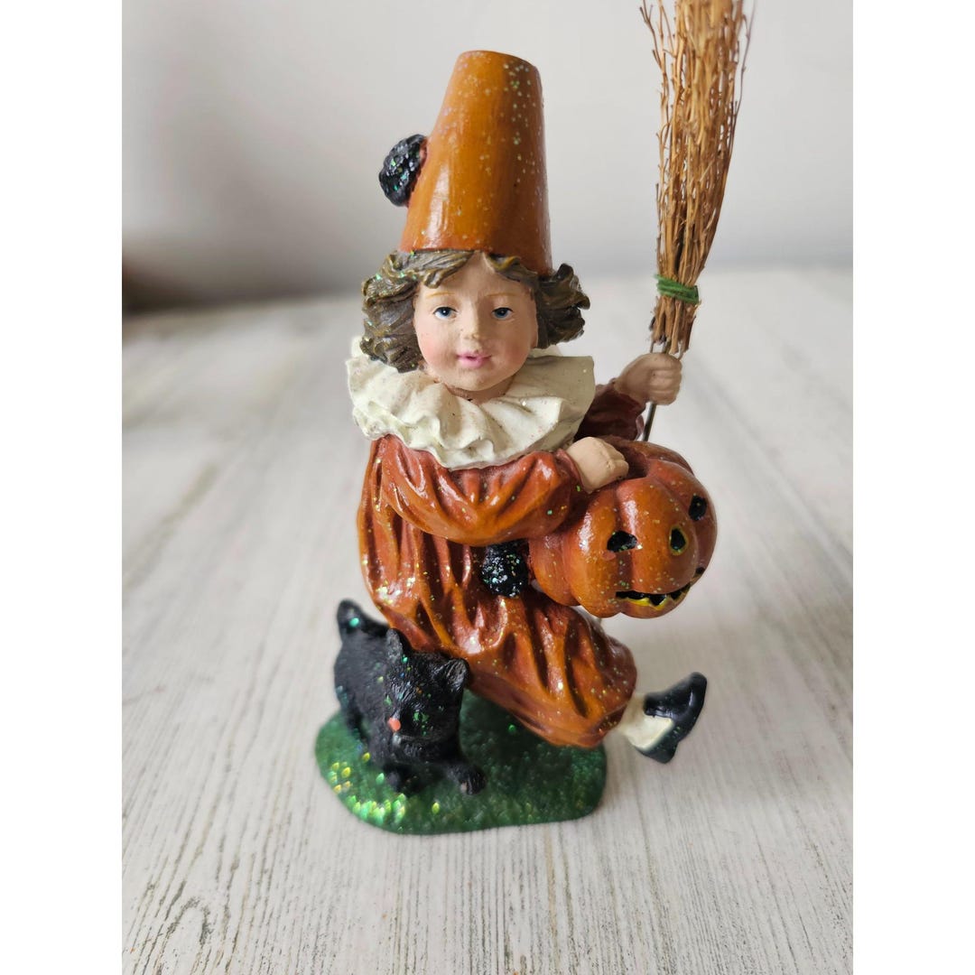 Bethany Lowe Cat Girl Witch Trick or Treater Statue Figurine Decor - Etsy