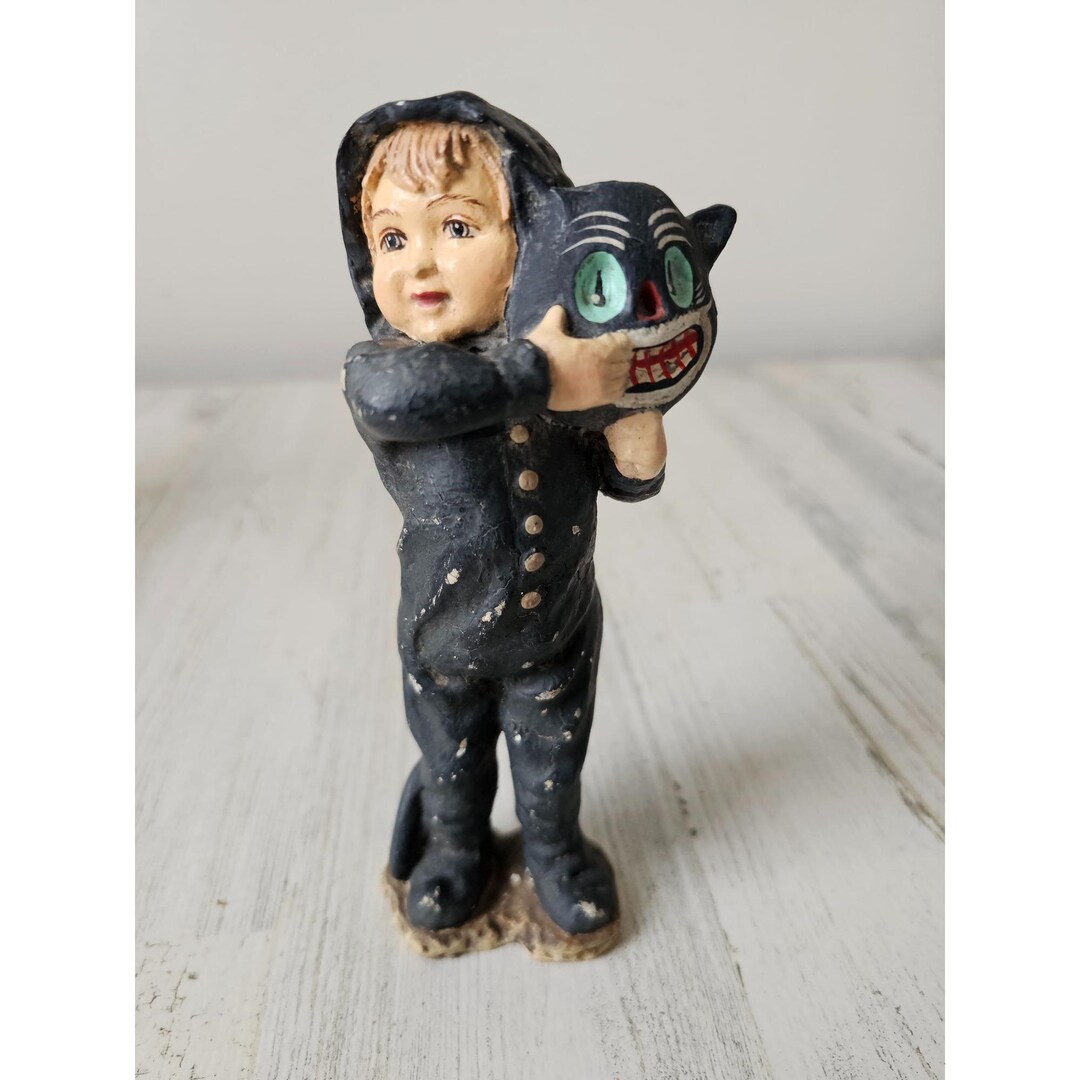 Bethany Lowe Cat Boy Costume Statue Figurine Halloween - Etsy