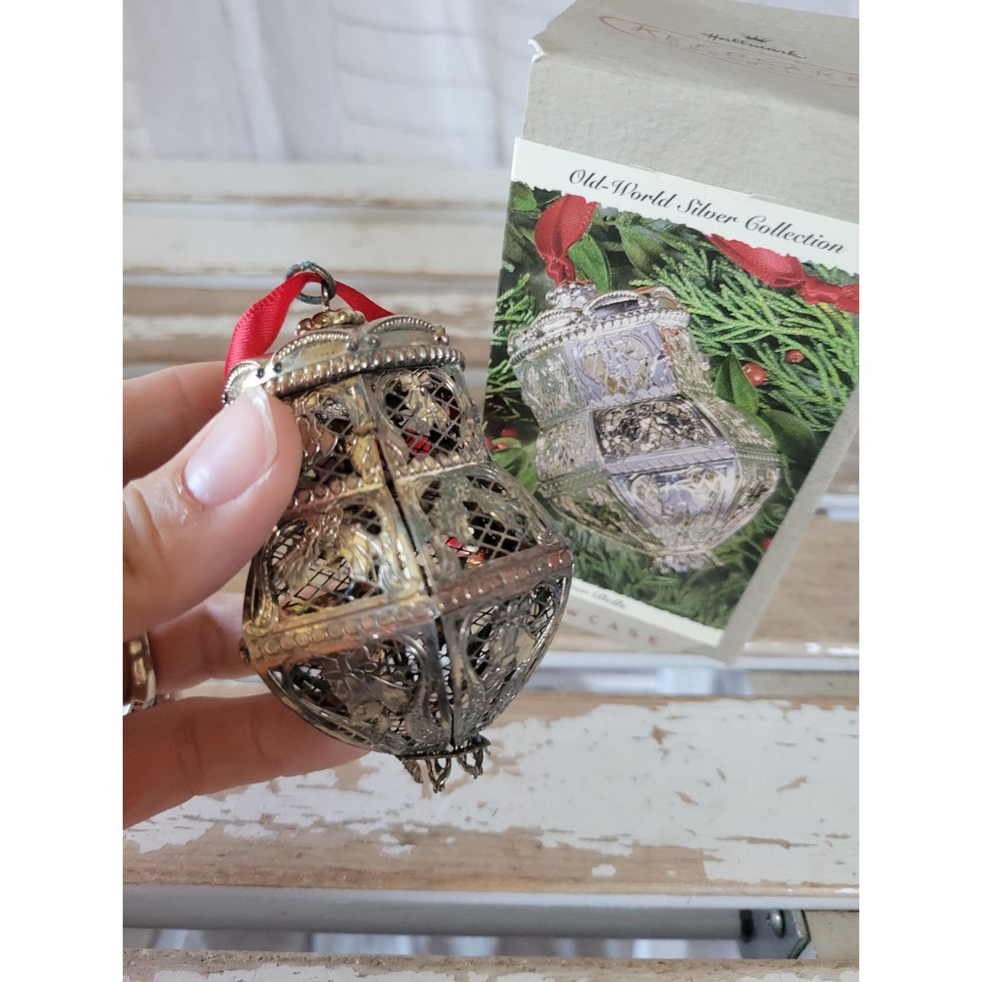 Hallmark Silver Bells Old World Silver Collection Ornament as is 1994 ...