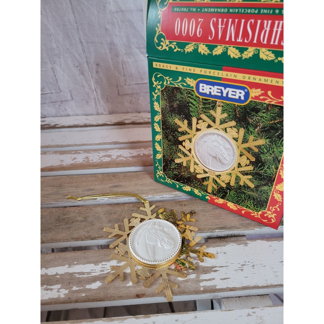 Breyer Brass Porcelain Christmas 2000 Ornament Gold Horse Xmas Tree - Etsy