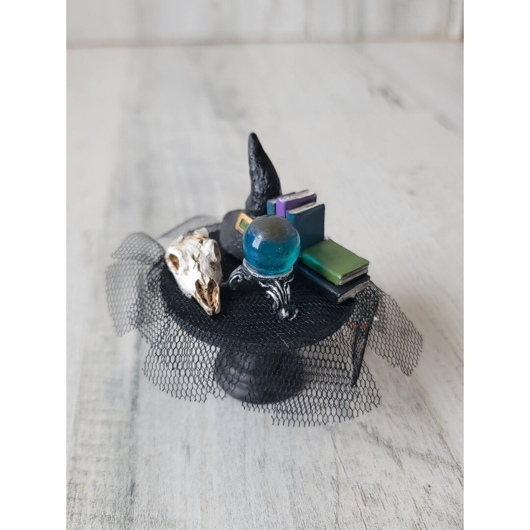 Miniature Witches Table Crystal Ball Bones Books Halloween Prop Decor ...