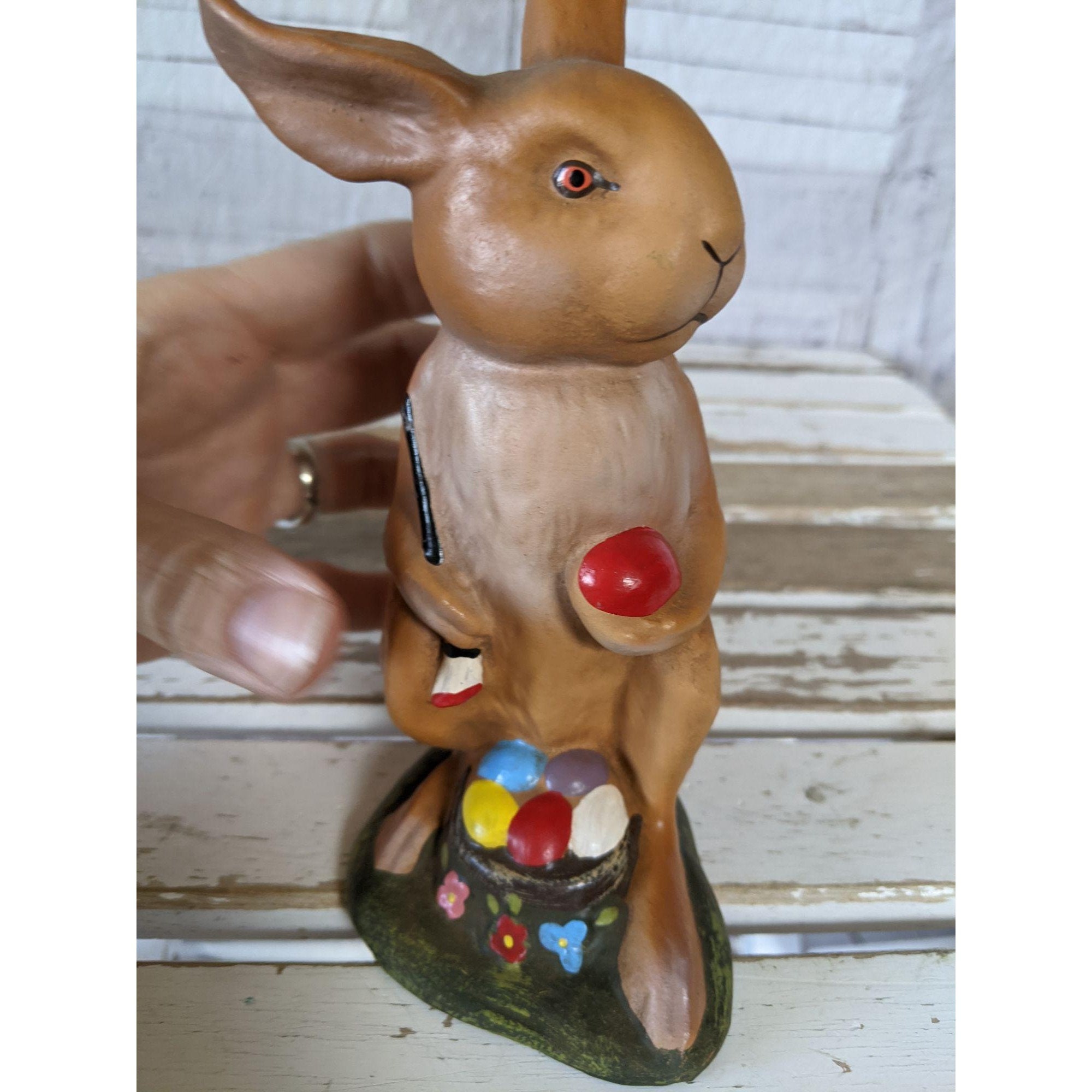 Marolin Paper Mache Germany German Easter Bunny Rabbit Decor | Etsy