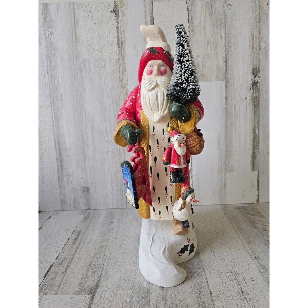 House of Hatten Millennium Santa 18" Denise Calla Centerpiece Snowman ...
