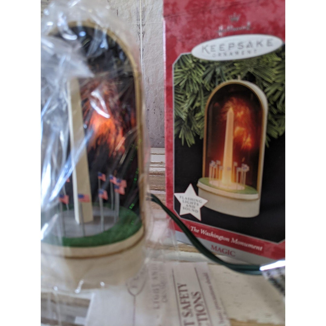 Hallmark Washington Monument Patriotic Ornament Xmas Tree Lights - Etsy