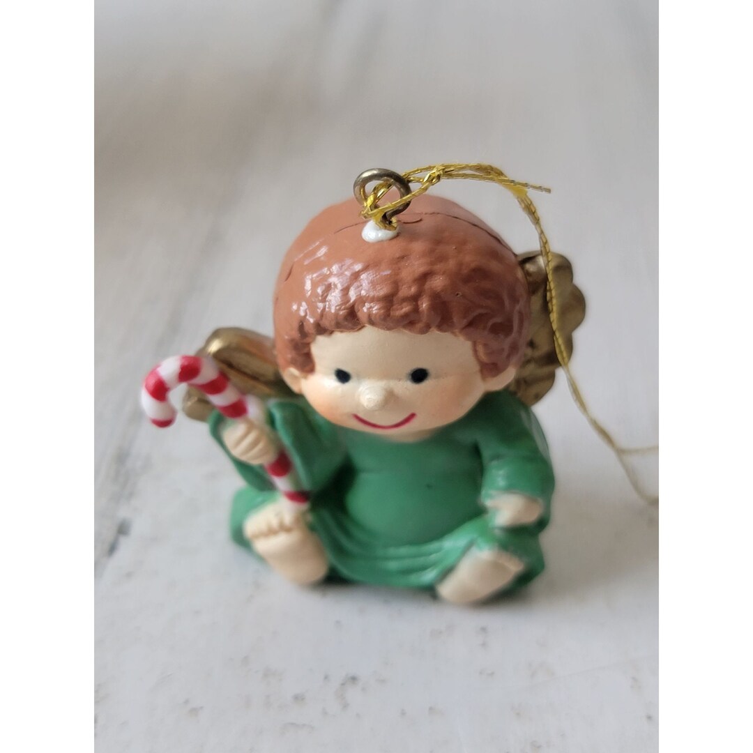 Mini Cherub Angel Boy Candy Cane Ornament Xmas Decor - Etsy