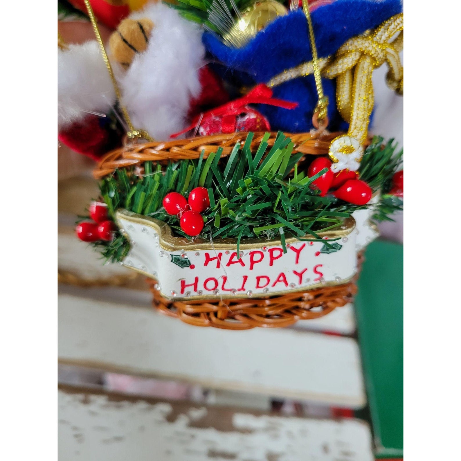 Fiber Optic Hot Air Balloon Teddy Bear Xmas Holiday Decor Centerpiece ...