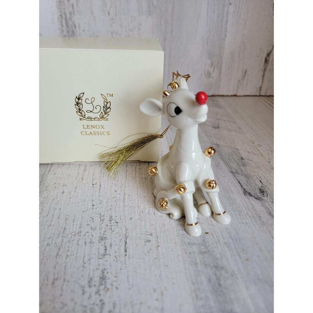 Lenox Classic Rudolph Red-nosed Reindeer Ornament Xmas - Etsy