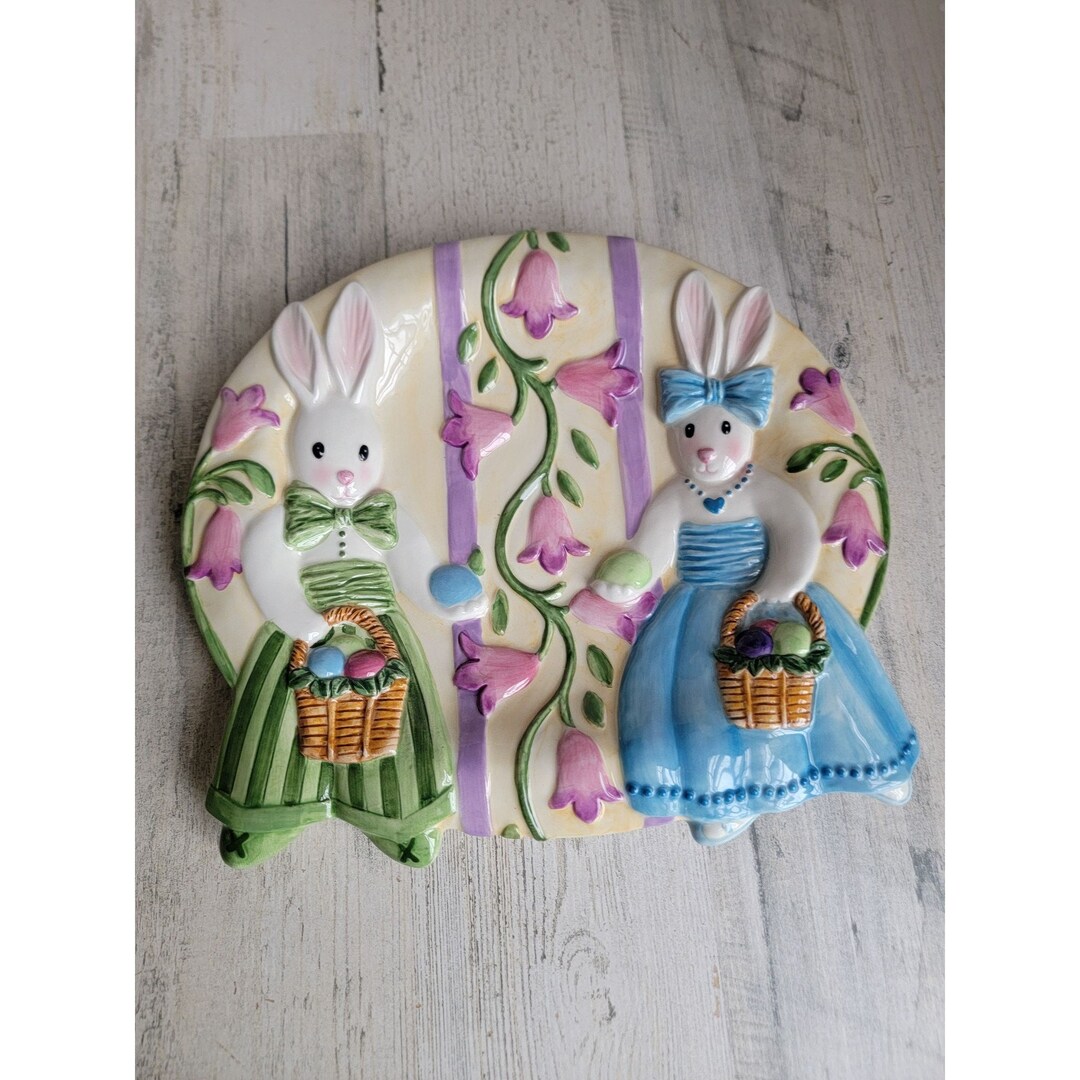 Vintage Fitz Floyd Be Bop Easter Bunny Plate - Etsy