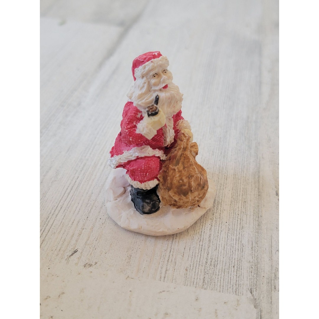 Santa Clause Pipe Gift Sack Village Accessory Xmas - Etsy