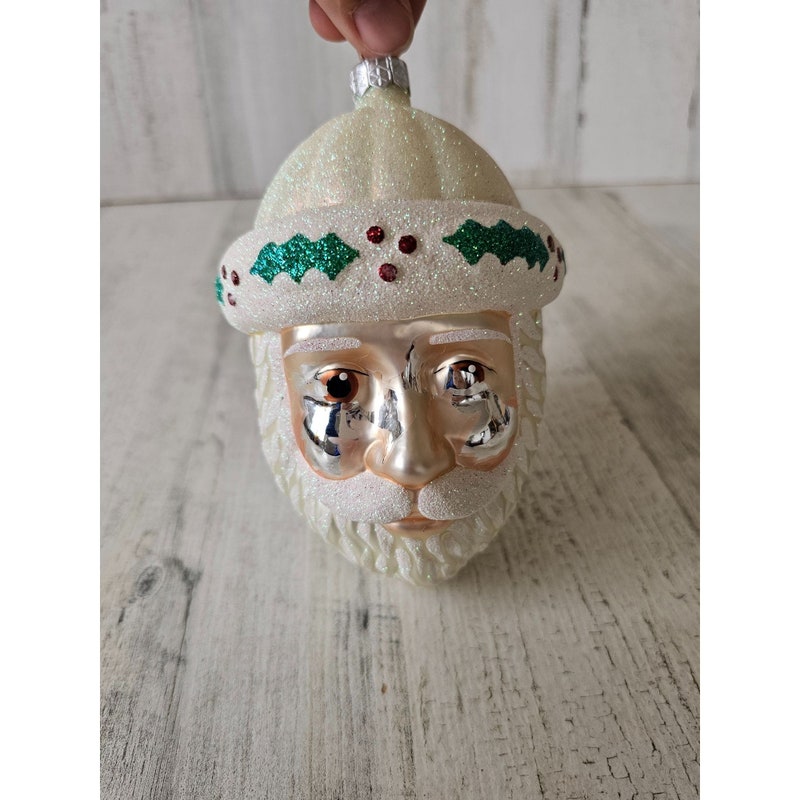 Santa Head Ornament - Etsy