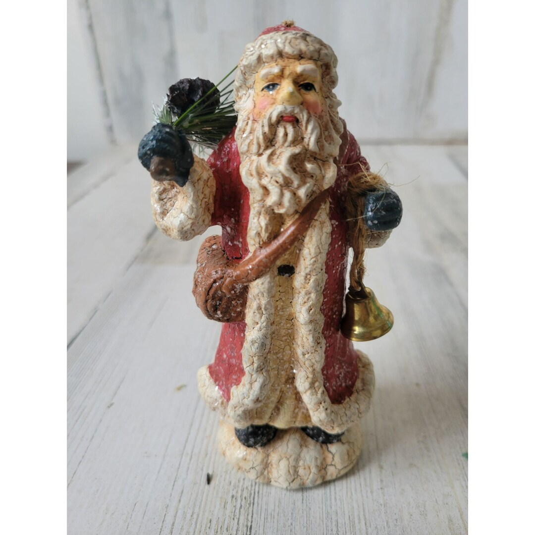 Santa Sparkle Shabby Chic Pine Tree Bell Home Decor Xmas - Etsy