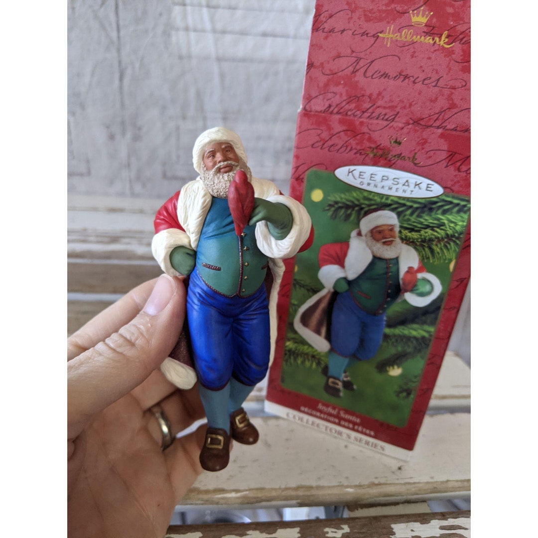 Hallmark Joyful Santa Cardinal Ornament Xmas Holiday Tree 2000 New - Etsy