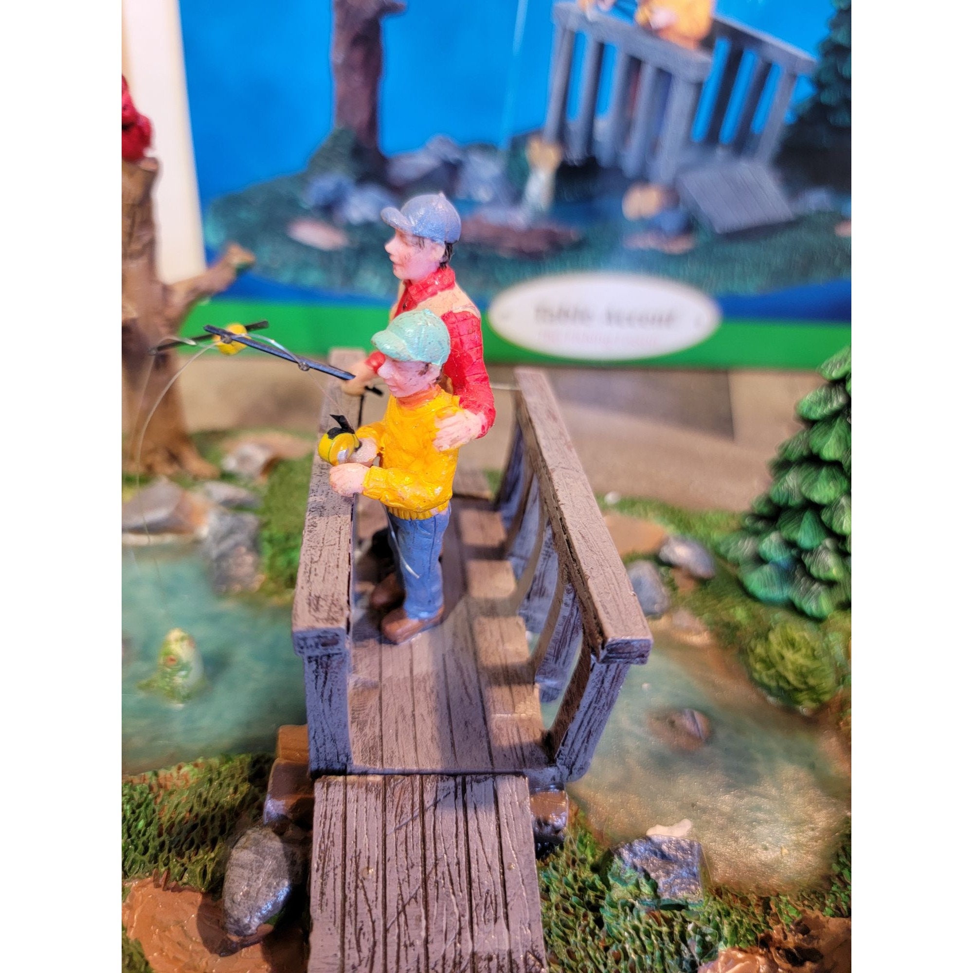 Lemax 93745 the Fishing Lesson Village Table Accent Fish Son - Etsy